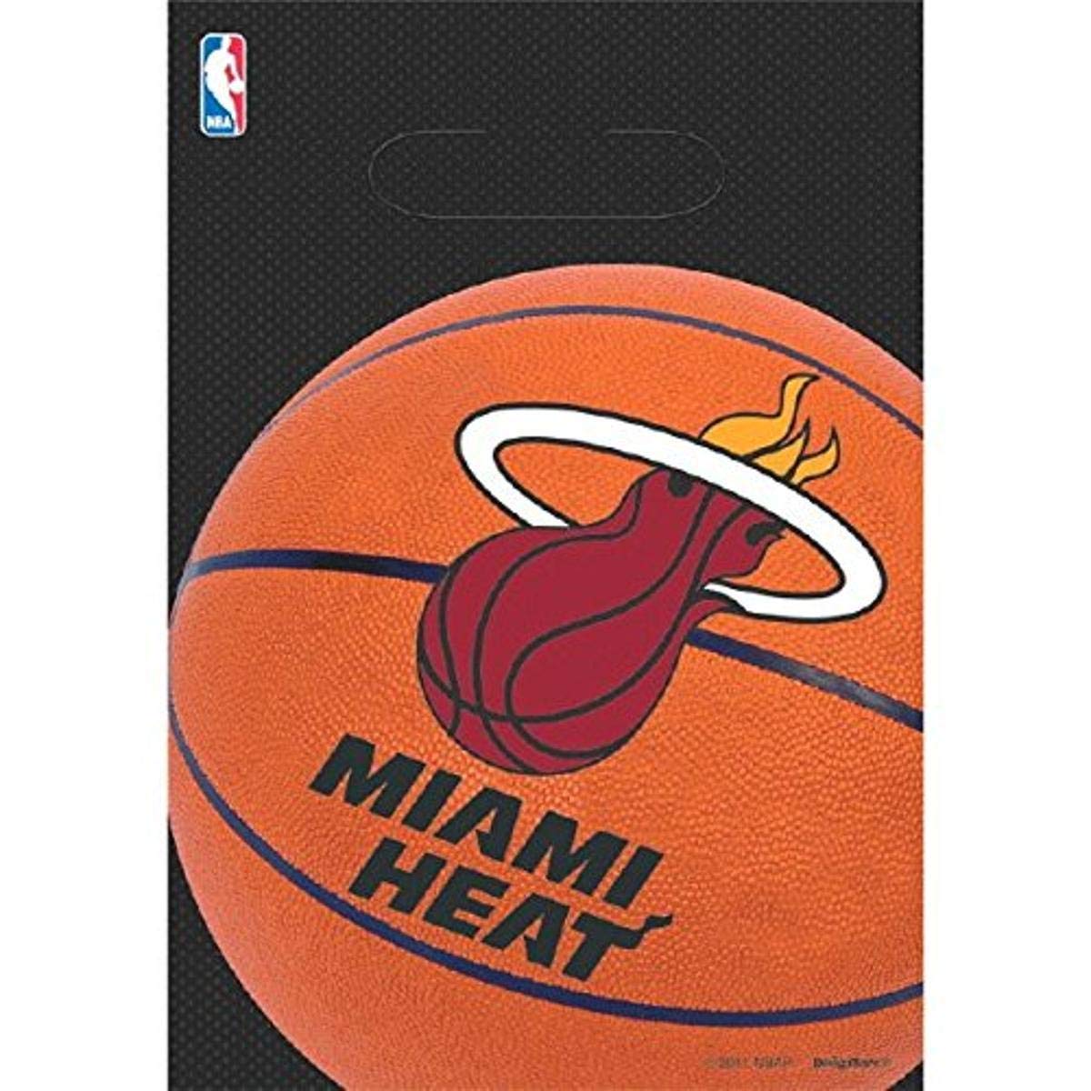 Miami Heat Loot Bags | 9 1/8" x 6 1/2" | 8 Pcs.