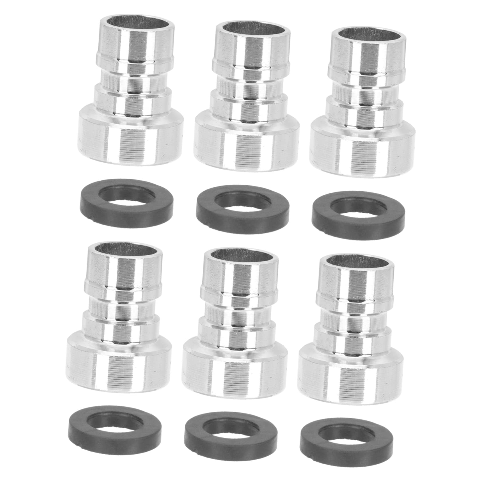 6pcs Washing Machine Adapter Stainless-Steel Basin Connector Metal Faucet Adapter Toilet Sink Faucet Adapters Metal Faucet Connector Tap Adapter Faucet Adapter Accessory