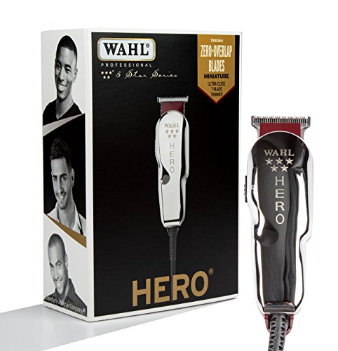 Wahl Professional 5-Star Hero Corded T Blade Trimmer #8991 - Great for Barbers and Stylists - Powerful Standard Electromagnetic Motor - Includes 3 Guides, Oil, and Cleaning Brush