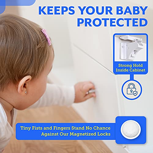 Eco-Baby Child Safety Magnetic Cabinet and Drawer Locks for Proofing Kitchen 12 Pack Child Latches