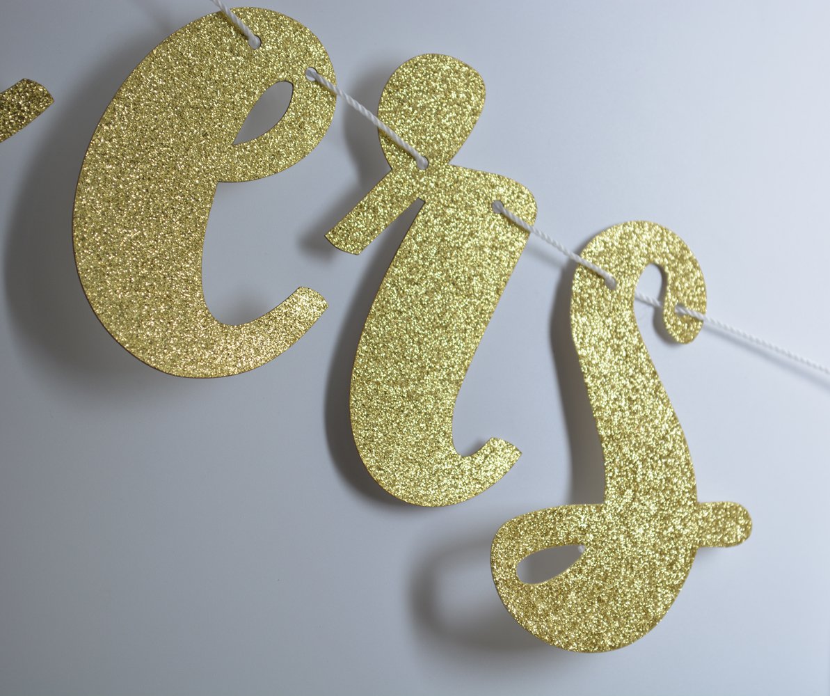 Cheers to 50 Years Banner - Happy 50th Birthday Party Decorations - 50th Wedding Anniversary Decorations-Gold