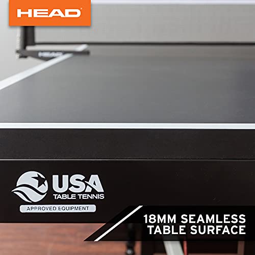 HEAD Summit USA Indoor Table Tennis Table, Competition Grade Net, 10 Minute Easy Set Up β Ping Pong Table with Playback Mode