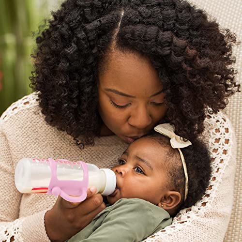 4-Pack Bottle Handles for Dr Brown Narrow Baby Bottles, Soft Silicone Bottle Holder for Baby Self Feeding, Teach Babies to Drink Independently, Easy Grip, BPA Free