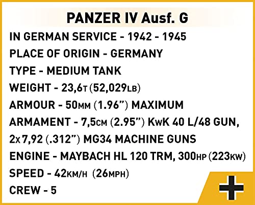 COBI Company of Heroes 3 Panzer IV Ausf. G.Tank