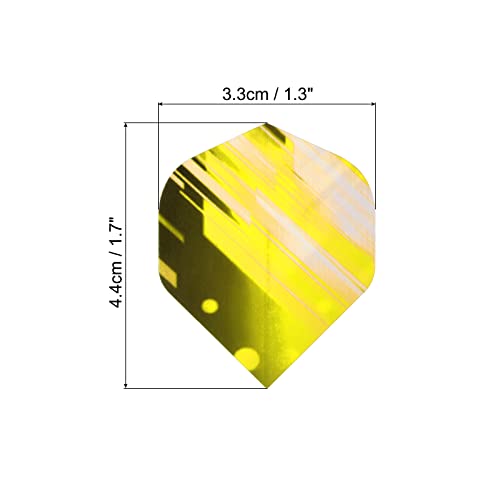 PATIKIL Dart Flights, 6 Pack PET Standard Darts Accessories Replacement Parts for Soft Tip Steel Tip, Thick Stripe Style, Black, Yellow