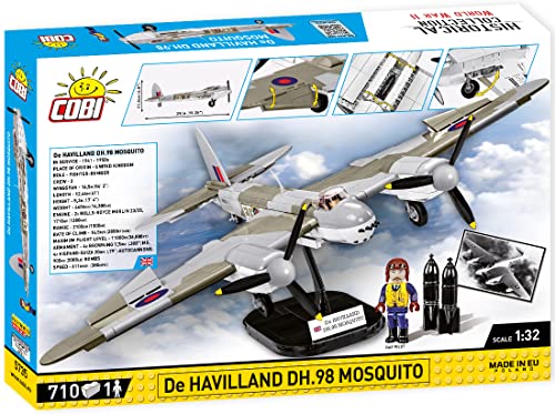 COBI Historical Collection WWII De Havilland DH.98 Mosquito Plane, Wood