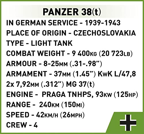 COBI Historical Collection WWII Battle of Arras (1940) Matilda II vs Panzer 38
