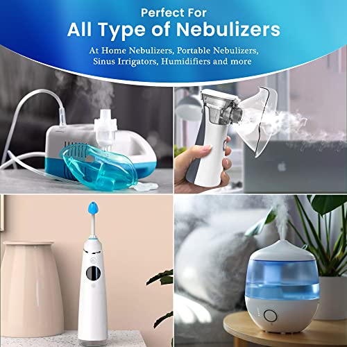 RSV Hypertonic Saline Solution 7% - Nebulizer diluent for inhalators and nasal hygiene devices Helps Clear Congestion from Airways and Lungs – Reduce Mucus (25 Sterile Saline Bullets of 5ml)