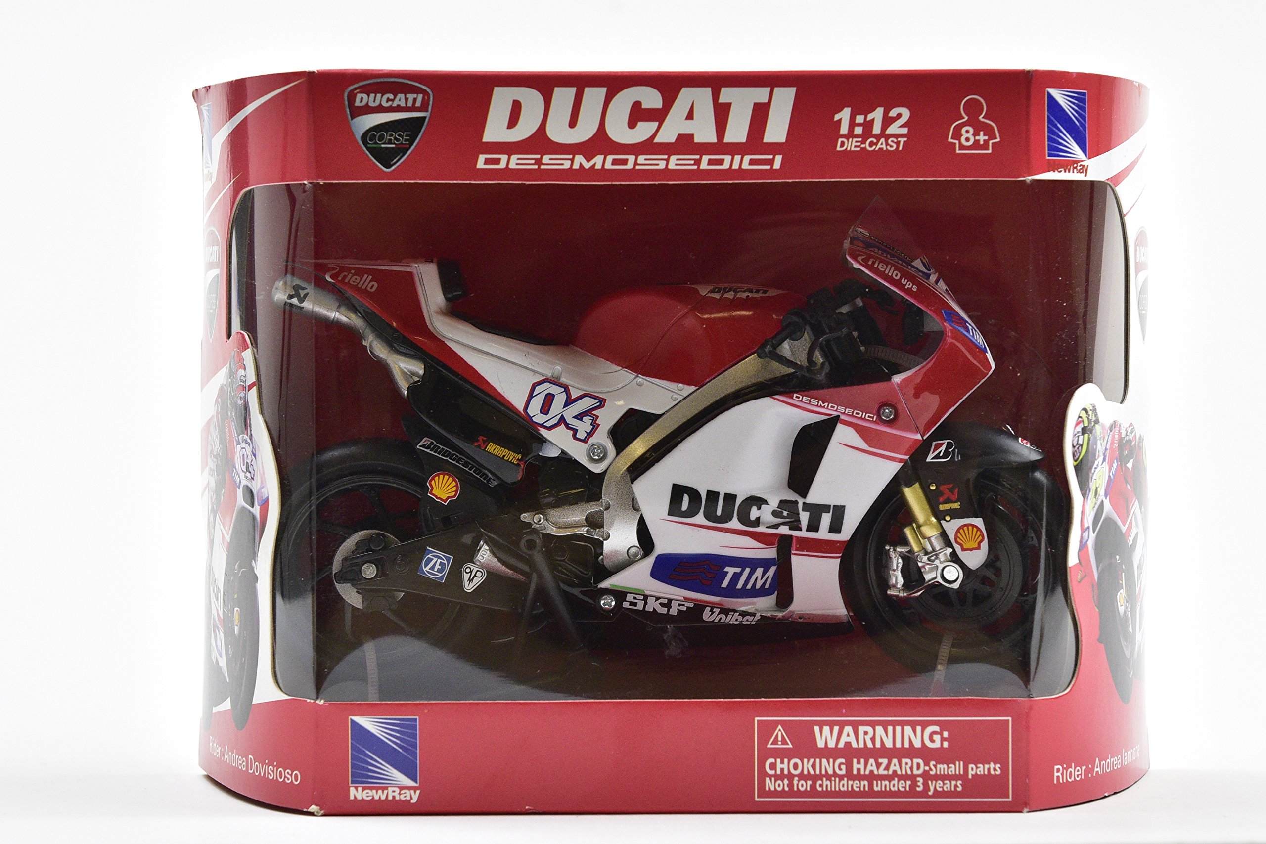 New-Ray 57723"Ducati Desmosedici Dovisoso No.4 Model Motorbike