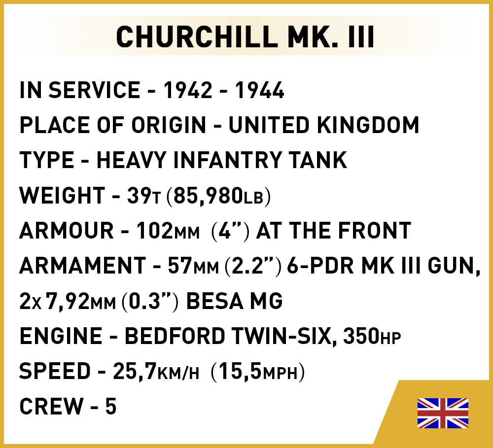 COBI Company of Heroes 3 Churchill Mk. III Tank