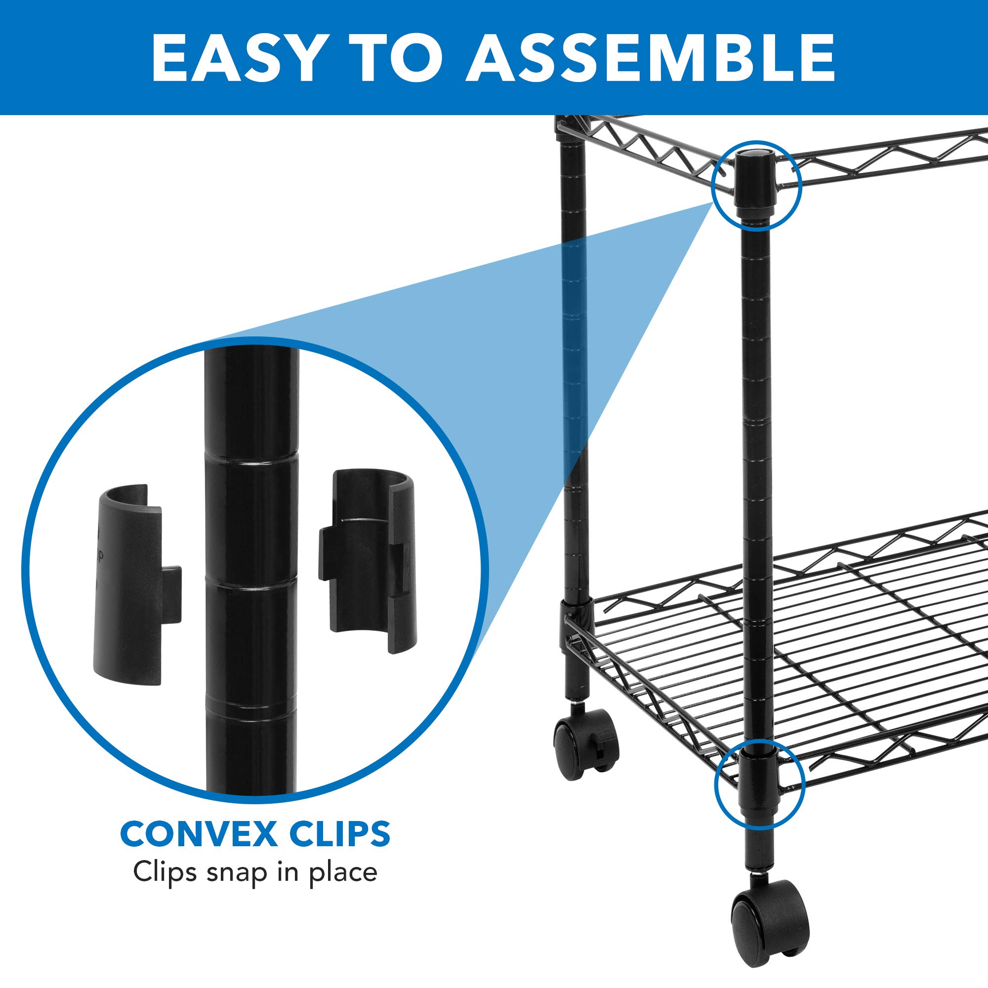 Mount-It! Rolling File Cart with Wheels | Mobile Hanging File Folder Rack | Single Tier with Storage Rack and Locking Casters | Fits Letter and Legal Size Filing Folders | 23" W x 13.5" D x 20" H