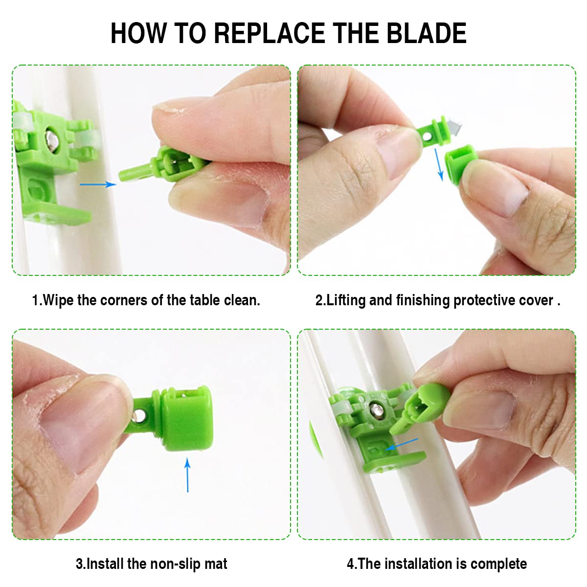 Circle Paper Cutter Circle Cutter for Paper Crafts Cut Circle Paper Trimmer Scrapbook Circle Cutter Rotary Paper Cutter Round Cutting Knife Card Cutter for DIY Crafts Cards(Include 3 Green Blade)