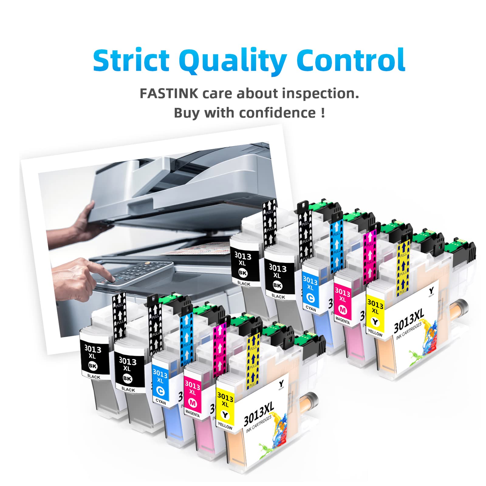 LC3013 LC3011 High Yield Compatible Ink Cartridges Replacement for Brother LC 3011 LC 3013 Compatible with MFC-J491DW MFC-J497DW MFC-J690DW MFC-J895DW (4 Black, 2 Cyan, 2 Magenta, 2 Yellow)