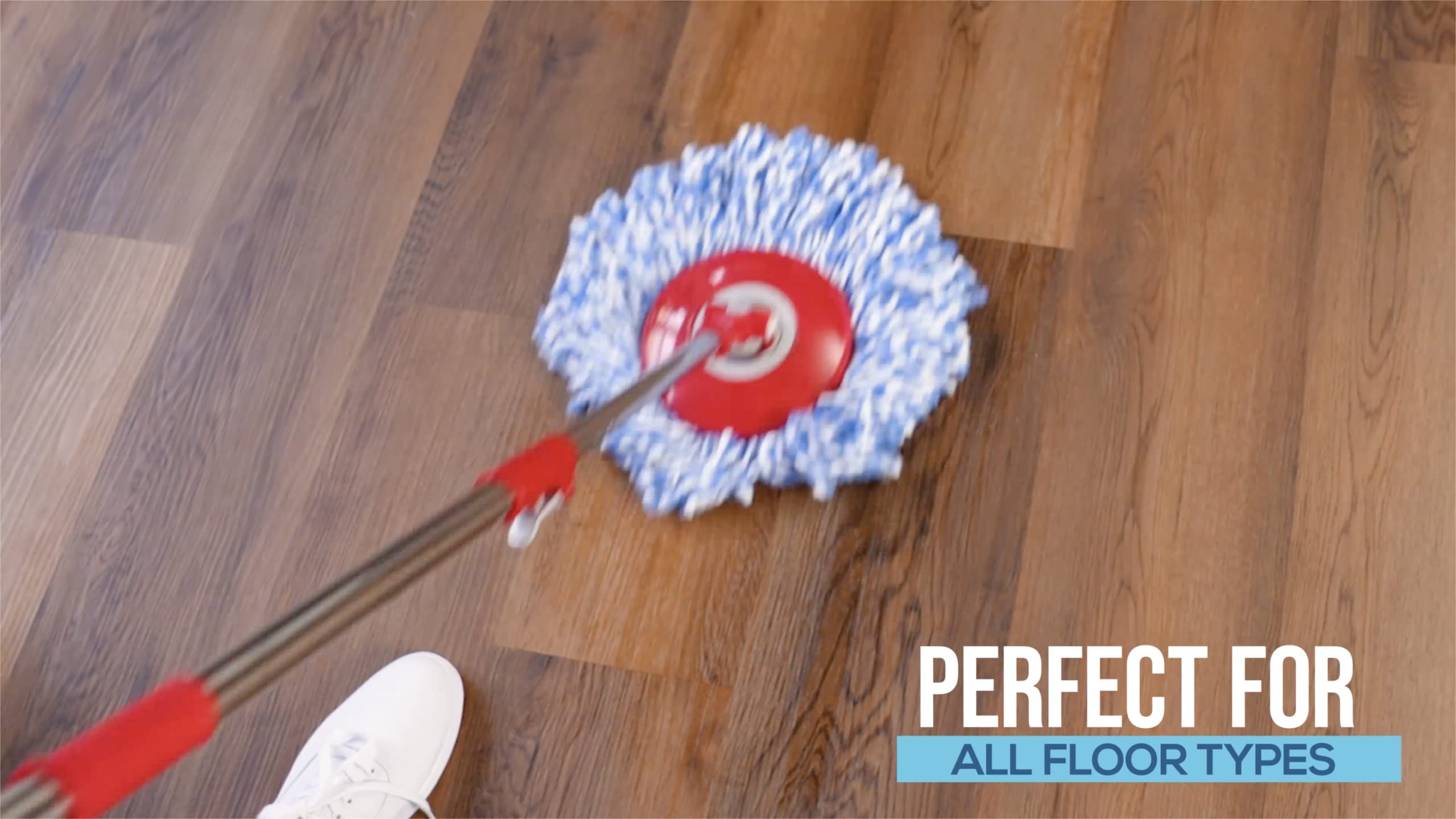 Simpli-Magic 79349 Spin Mop Kit with Three Mop Heads Included,16 x 11 x 11 inches, Red/Black