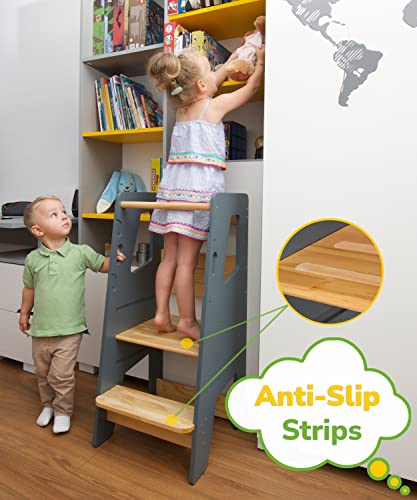 Ocodile Toddler Standing Tower - Safer Than a Step Stool, Perfect Place for Stepping Up and Learning New Skills - Ideal Helper for Little Kids in The Kitchen