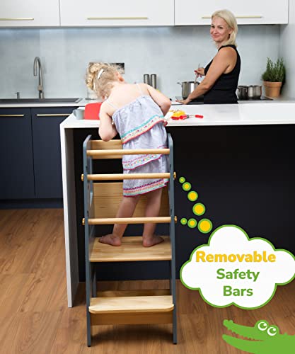 Ocodile Toddler Standing Tower - Safer Than a Step Stool, Perfect Place for Stepping Up and Learning New Skills - Ideal Helper for Little Kids in The Kitchen