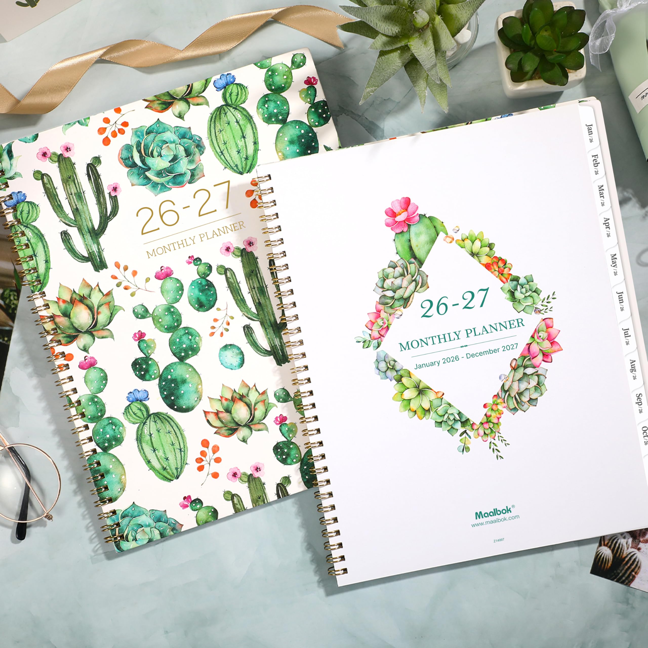 2023-2025 Monthly Planner/Calendar - 2 Year Monthly Planner 2023-2025, July 2023 - June 2025, 9" x 11" Planner with Twin-Wire Binding, Monthly Tabs, Two-Side Pocket, Perfect Daily Organizer
