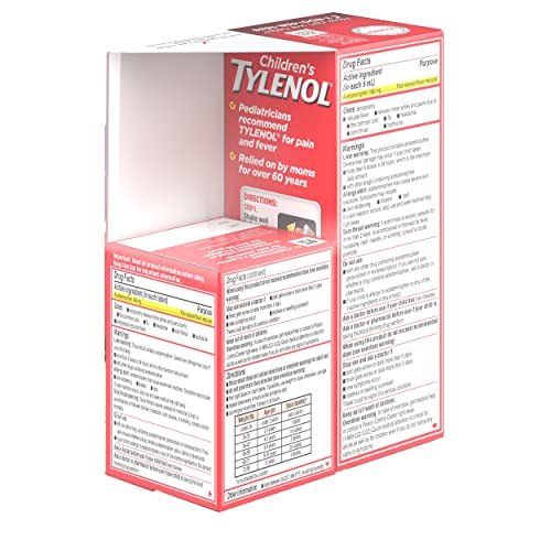 Tylenol Children's Liquid (4 fl. oz) & Chewable (24 ct), Pain Relief, Grape, 2 pc Bundle