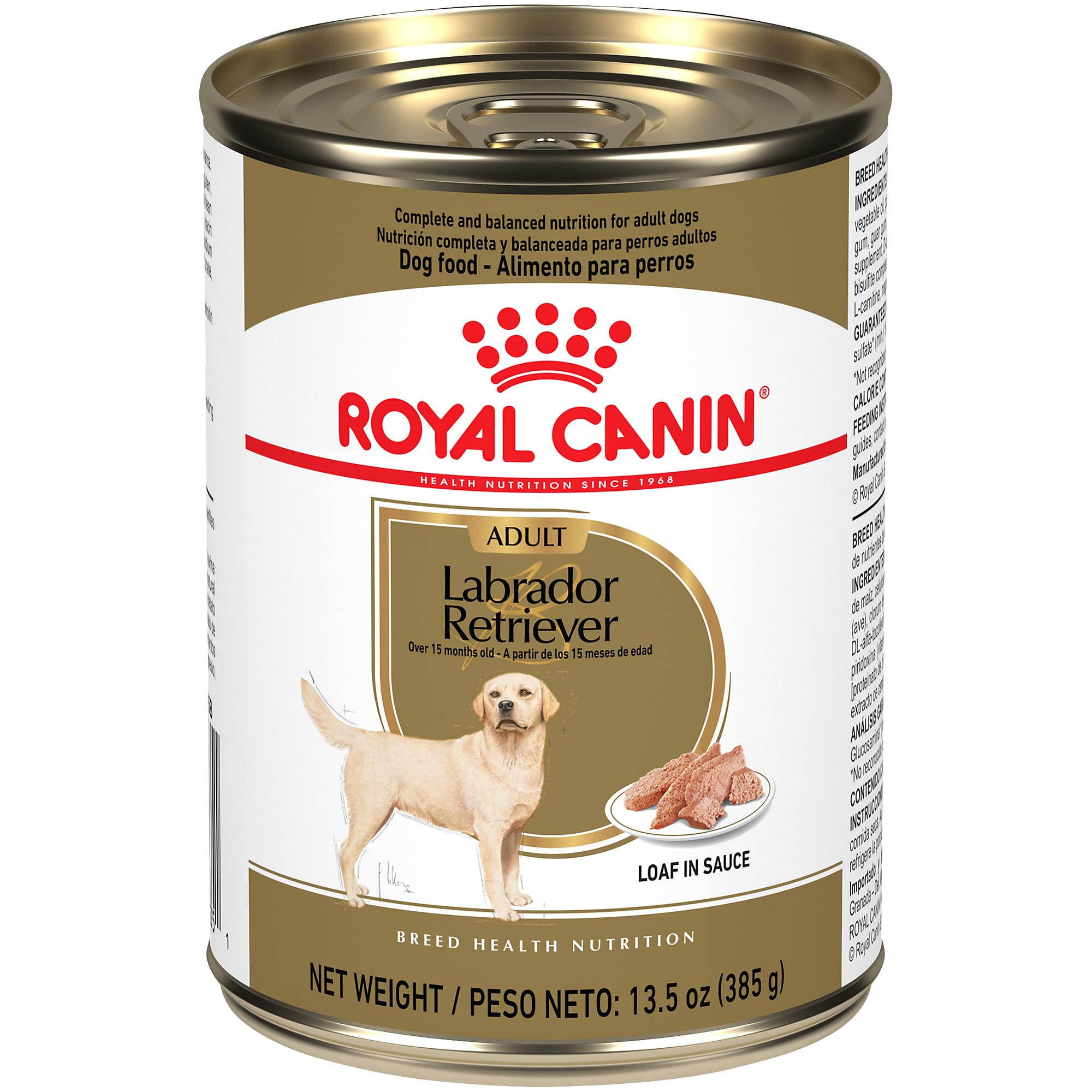 Royal Canin Labrador Retriever Loaf in Sauce Canned Dog Food, 13.5 oz can (12-count)