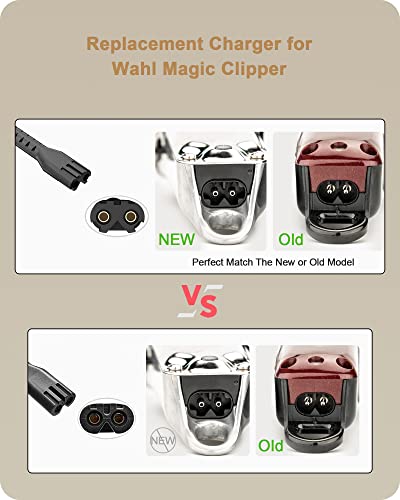 VHBW for Wahl Charging Stand 3801 with AC Adapter, Replacement Wahl Magic Clip Cordless Charger Stand for Wahl Magic Clip 8148/8481/8591/81919/8509/8504-400/8504