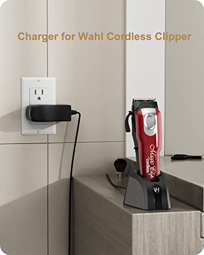 VHBW for Wahl Charging Stand 3801 with AC Adapter, Replacement Wahl Magic Clip Cordless Charger Stand for Wahl Magic Clip 8148/8481/8591/81919/8509/8504-400/8504