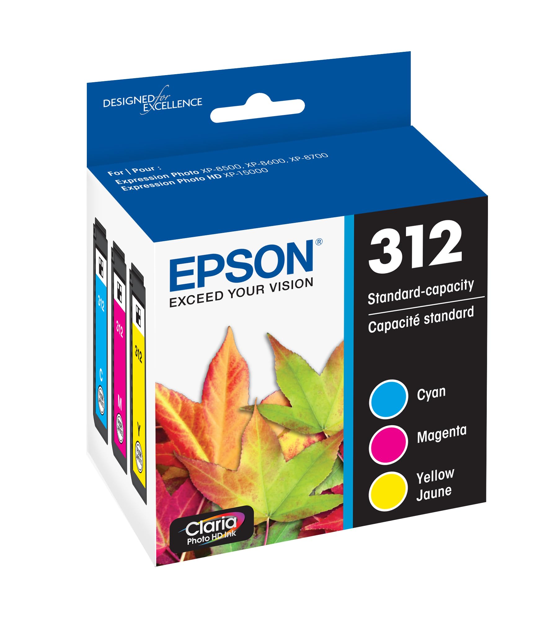 EPSON T312 Claria Photo HD -Ink Standard Capacity (T312923-S) for select Epson Expression Photo Printers