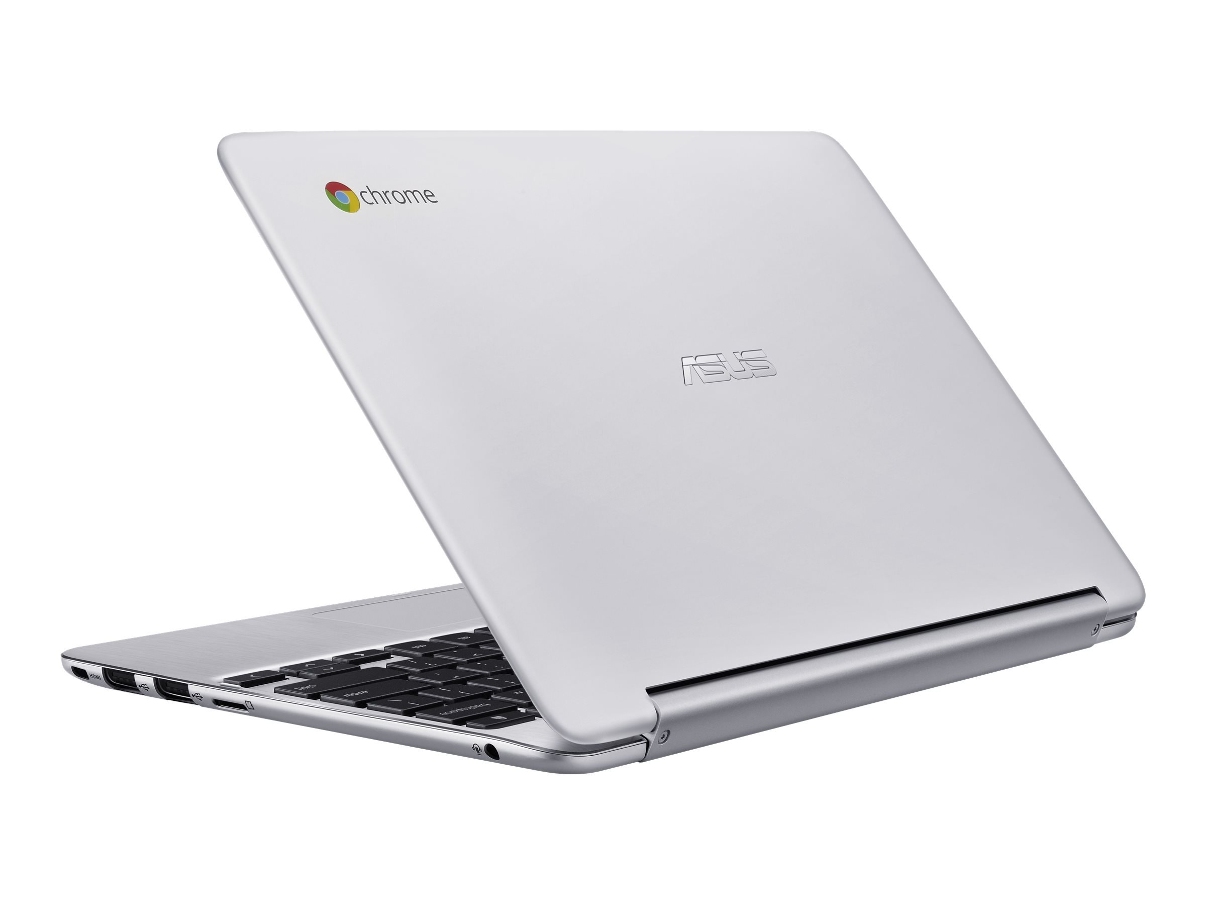 ASUS C100PA-DB01 Chromebook Flip 10.1" Touchscreen Laptop (Quad Core, 2GB, 16GB SSD) - Aluminum Chassis,Silver