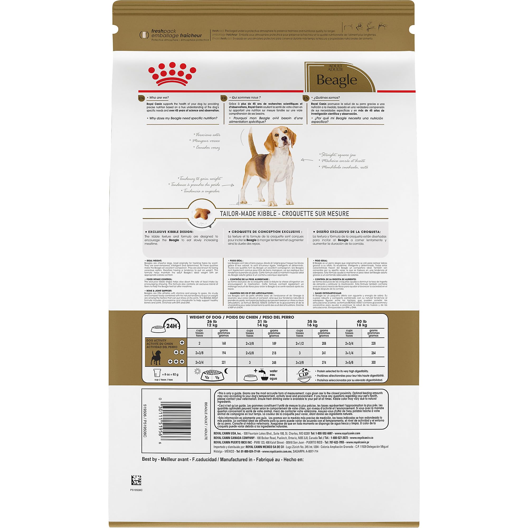 Royal Canin Beagle Adult Dry Dog Food, 6 lb bag