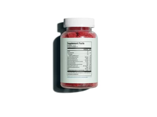 Hers Biotin Builder Gummy Vitamins with Vitamins B12 and B6, Vitamin D, Gluten Free, No Artificial Sweeteners or Flavors, Wild Cherry Flavor, 30 Count