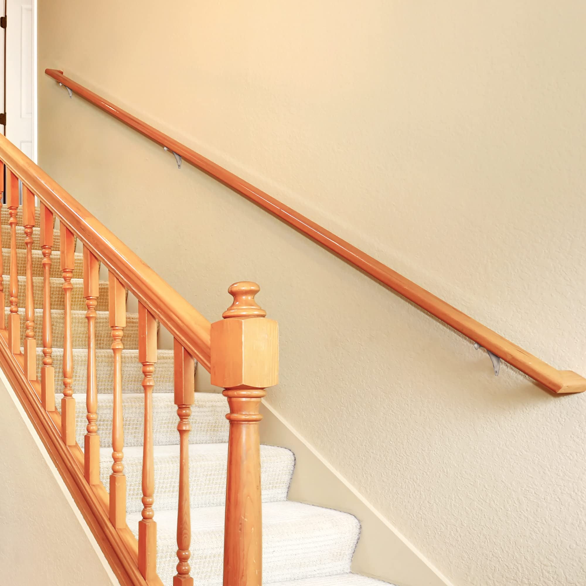 5-Pack Standard Handrail Brackets for Stairways and Hallways, Satin Nickel β Design House, 182006