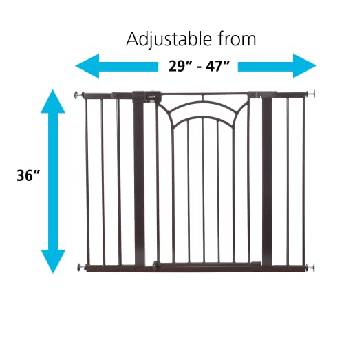Safety 1St Décor Easy Install Tall & Wide Baby And Pet Gate With Pressure Mount Fastening