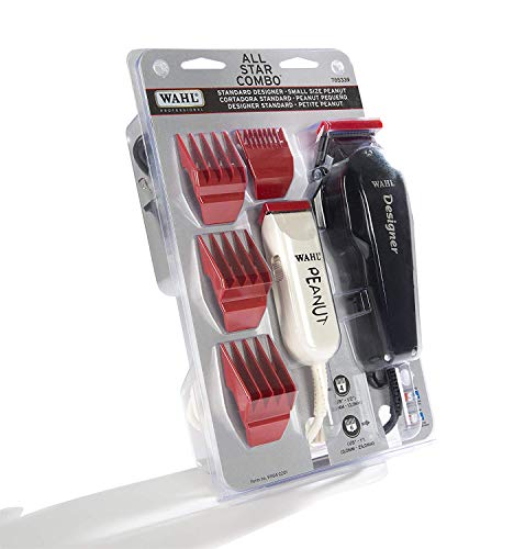 Wahl Professional - All-Star Combo with Designer Hair Clipper and Peanut Trimmer for Professional Barbers and Stylists - Model 8331