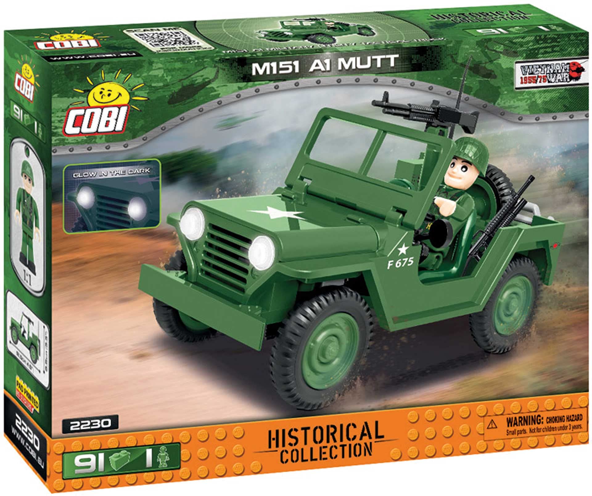 COBI Historical Collection M151 A1 Mutt Vehicle, Multicolor