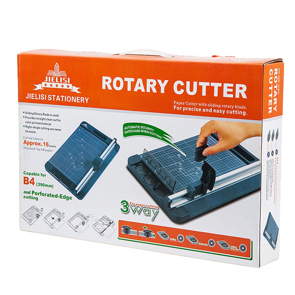 Jielisi 3-Way 12.6 Inch (A4 size) Rotary Trimmer Cutter Perforate & Scallop