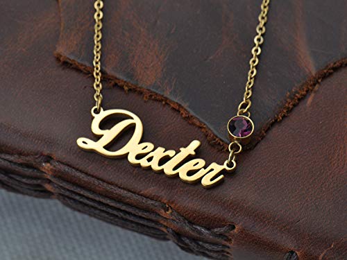 GR35Z9 Personalized Birthstone Name Necklace for Women Cobi