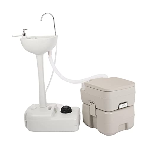 NC CHH-7701 1020T Portable Removable Outdoor Hand Sink with Portable Toilet