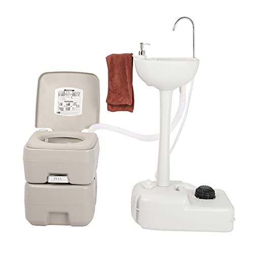 NC CHH-7701 1020T Portable Removable Outdoor Hand Sink with Portable Toilet