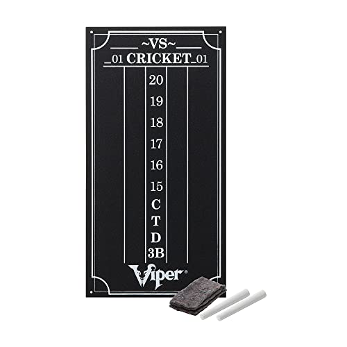 Viper League Pro Regulation Bristle Steel Tip Dartboard Starter Set with Staple-Free Bullseye, Radial Spider Wire, High-Grade Sisal with Rotating Number Ring, Chalk Cricket Scoreboard, Steel Tip Darts