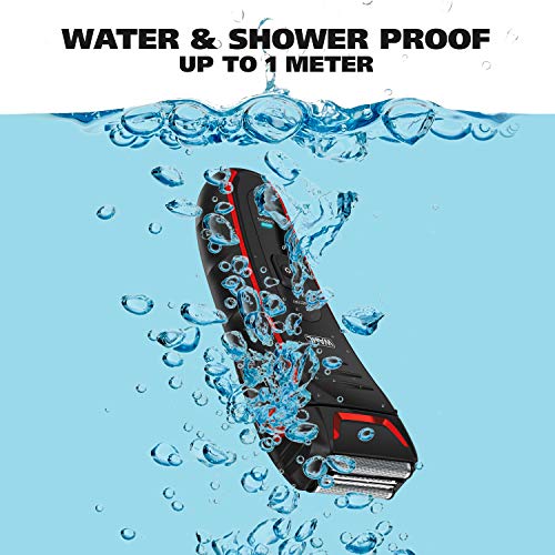 Wahl Clean & Close Electric Razor Rechargeable Wet/Dry Waterproof Electric Shaver for Cordless Men's Grooming & Beard Trimming - Lithium Ion with Long Run Time & Quick Charge β Model 7064