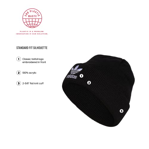 adidas Originals Trefoil Beanie, Black/White 3, One Size