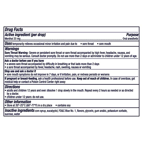 Vicks VapoCOOL Severe Medicated Drops 45ct, Maximum-Strength Relief to Soothe Sore Throat Pain
