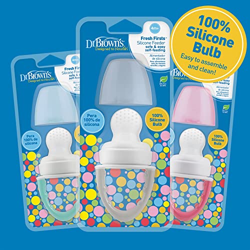 Dr. Brown's Designed to Nourish, Fresh Firsts Silicone Feeder, Grey, One Size (Pack of 2)