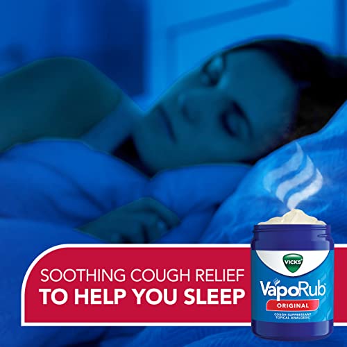 Vicks VapoRub, Chest Rub Ointment, Relief from Cough, Cold, Aches, & Pains with Original Medicated Vicks Vapors, Topical Cough Suppressant, 1.76 Ounce (Pack of 3)