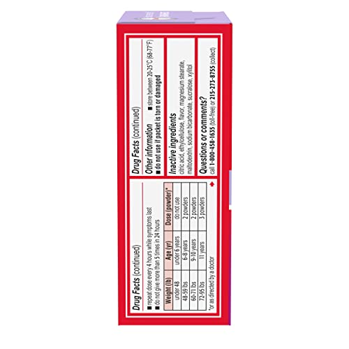 Tylenol Children's Dissolve Powder Packets with 160 mg Acetaminophen, Wild Berry, 18 ct