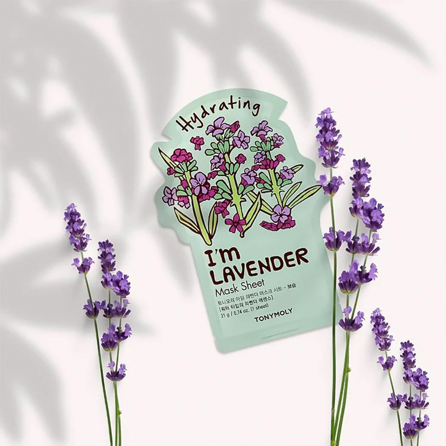 TONYMOLY I'm Real Lavender Hydrating Mask Sheet, Pack of 1