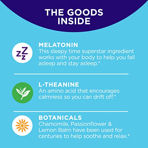 OLLY Extra Strength Sleep Gummy, Occasional Sleep Support, 5 mg Melatonin, L-Theanine, Chamomile, Lemon Balm, Sleep Aid, Blackberry - 60 Count