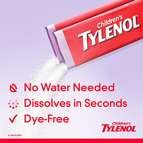 Tylenol Children's Dissolve Powder Packets with 160 mg Acetaminophen, Wild Berry, 18 ct