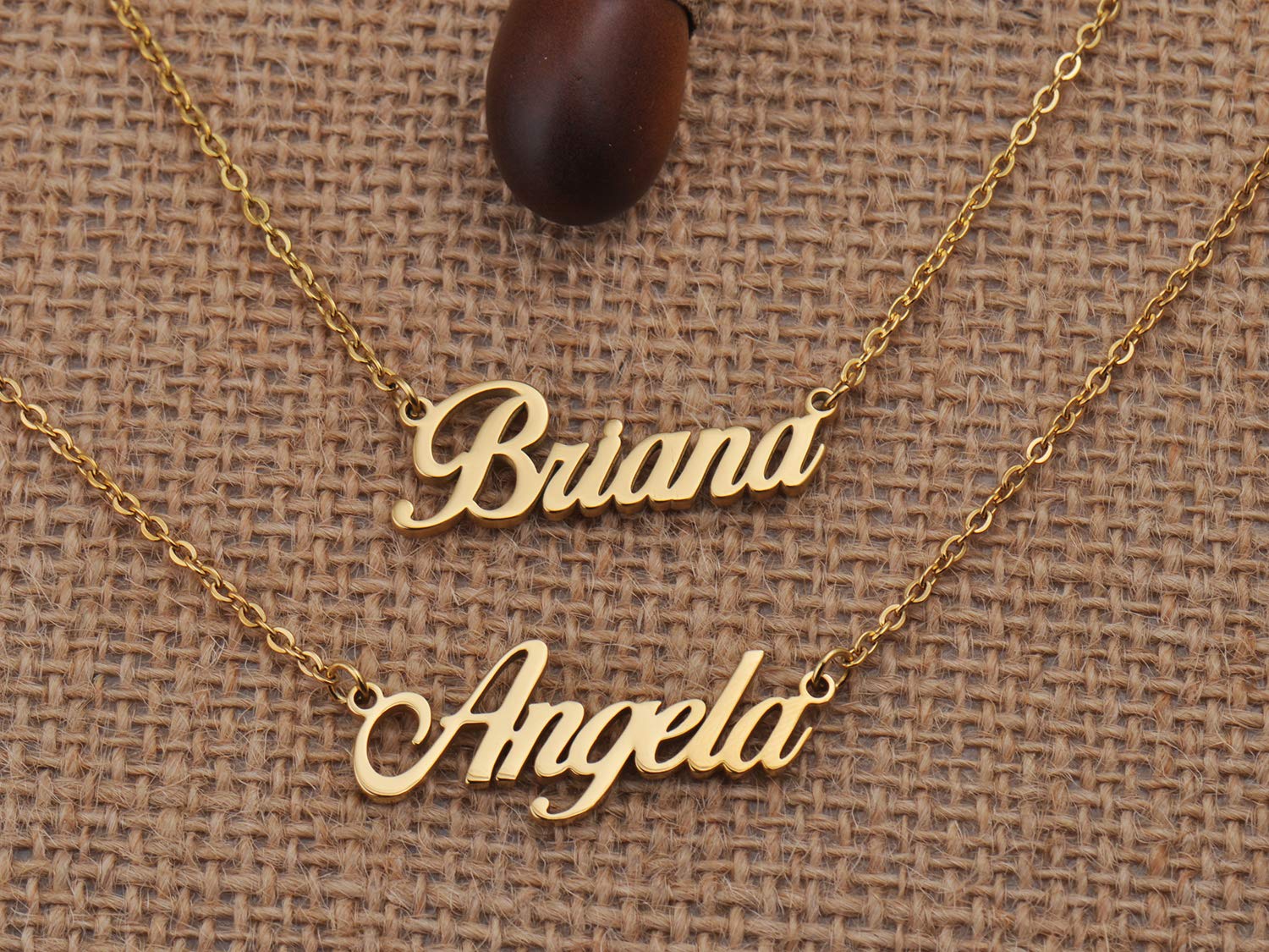 HUAN XUN Personalized Custom Made My Name Necklace for Women Cobi