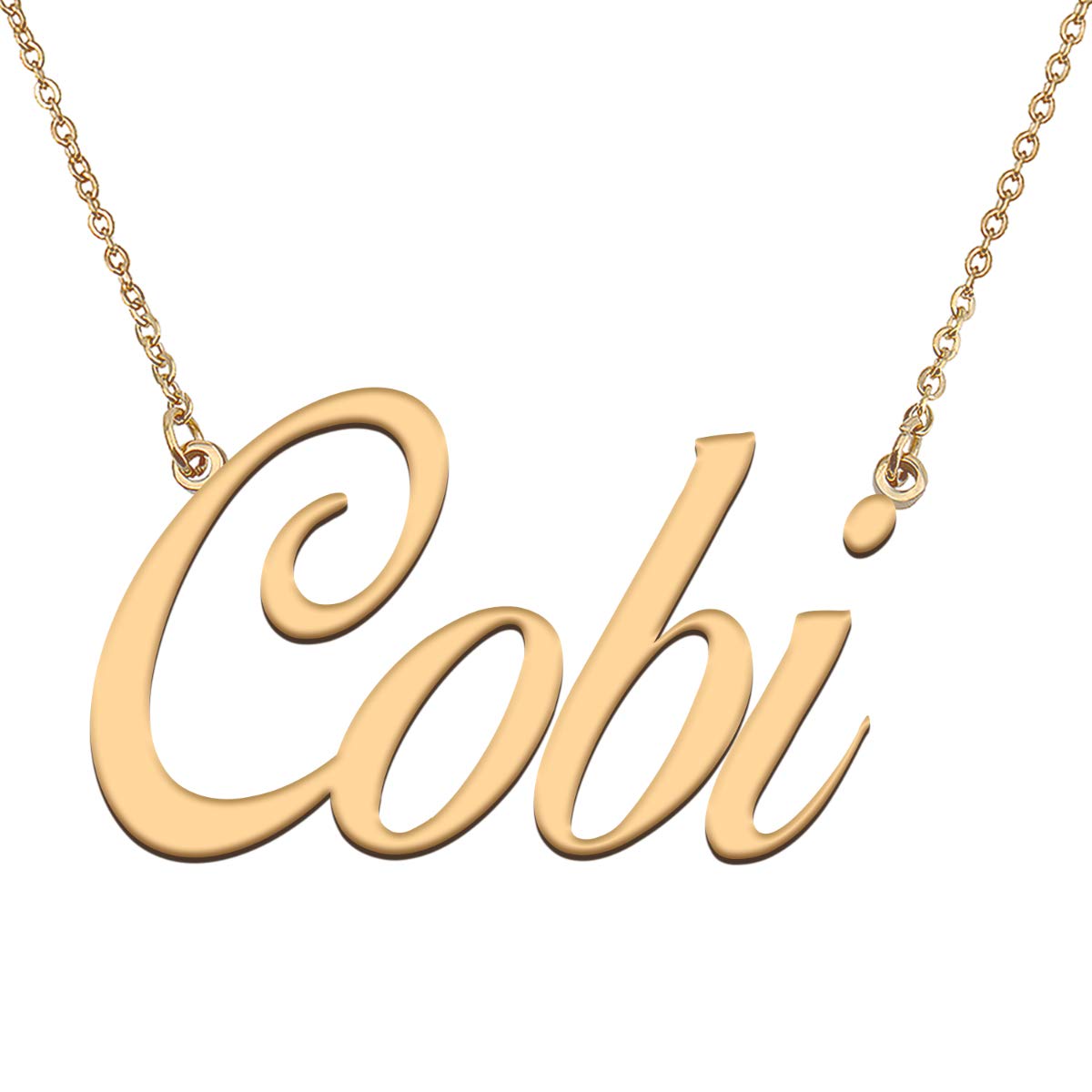 HUAN XUN Personalized Custom Made My Name Necklace for Women Cobi