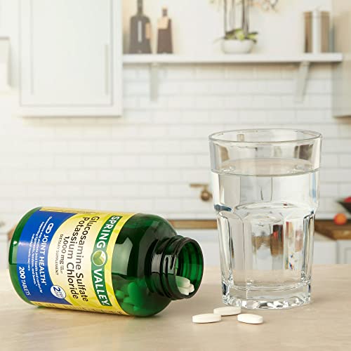 Elevate Joint Comfort with Spring Valley's 1,000 mg Glucosamine Tablets. Includes Luall Fridge Magnet + Spring Valley Glucosamine (Glucosamine Sulfate Potassium Chloride 200 Count)